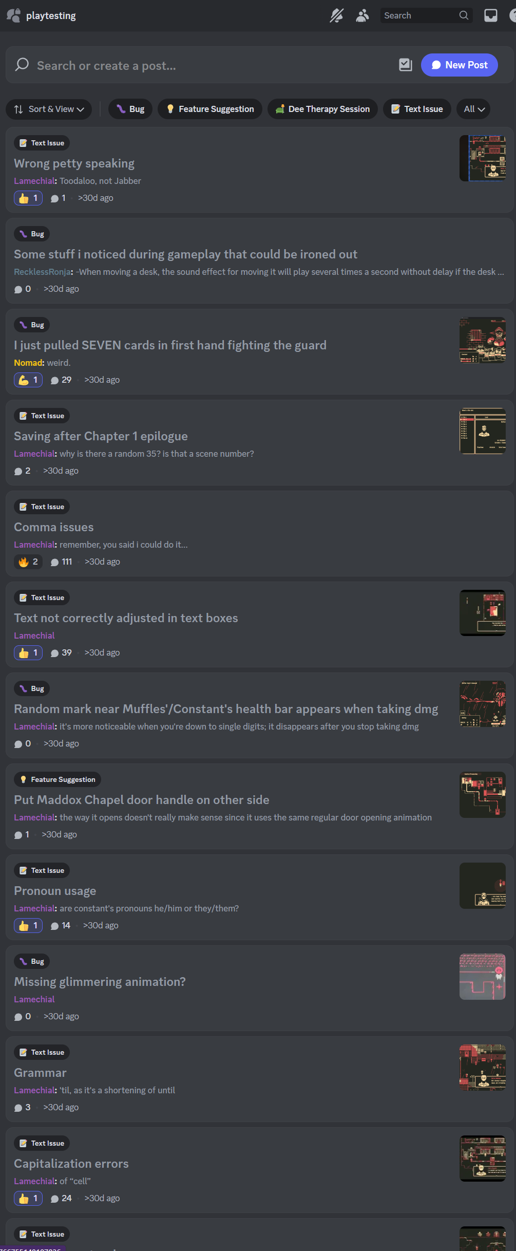 This one goes out to all the bug squashers – BossyPino Makes Games!